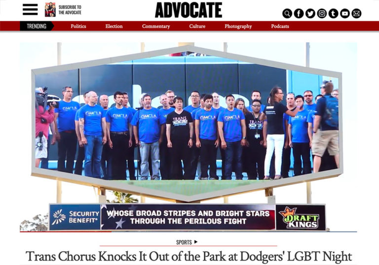 Trans Chorus at Dodgers Stadium for LGBT Night – Lindsey Deaton